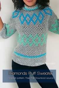 Diamonds Puff Sweater – ByKaterina