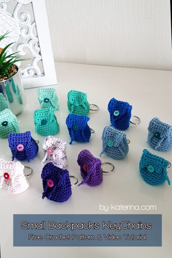 Backpacks Key-chains. Easy Crochet Pattern – ByKaterina