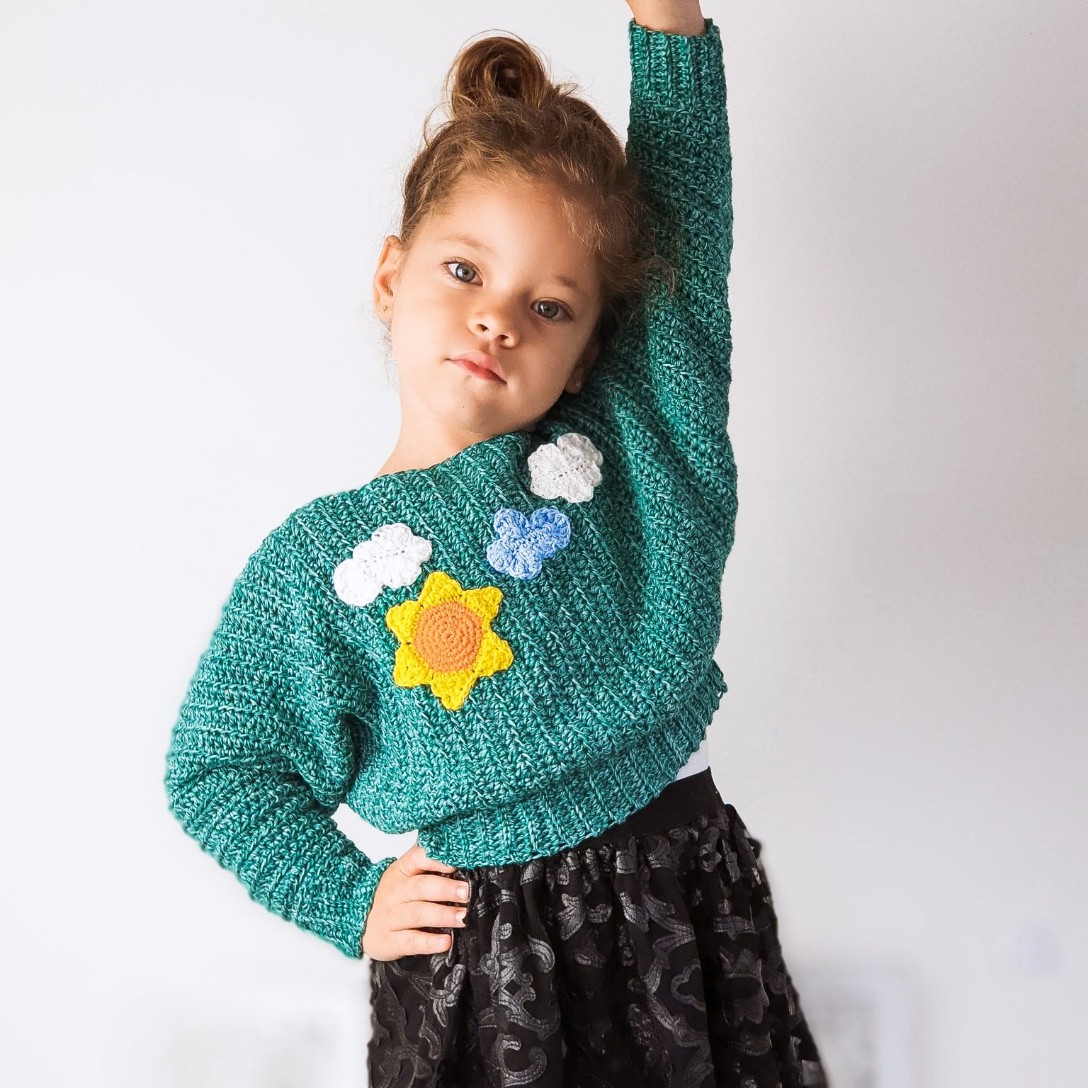 Happy Clouds Sweater. Crochet Pattern – ByKaterina