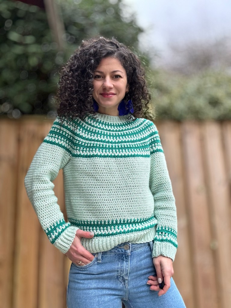 Cozy Chill & Charm Sweater Crochet Pattern: Seamless Round Yoke & Two ...